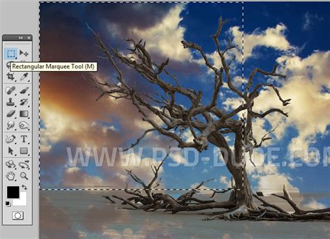 mirror reflection image effect in photoshop