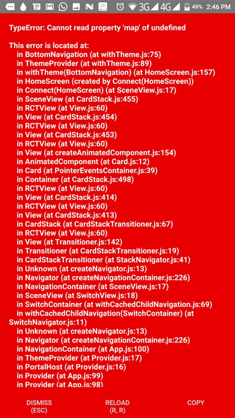 Cannot Read Property Map Of Undefined Issue Callstack React Native Paper GitHub