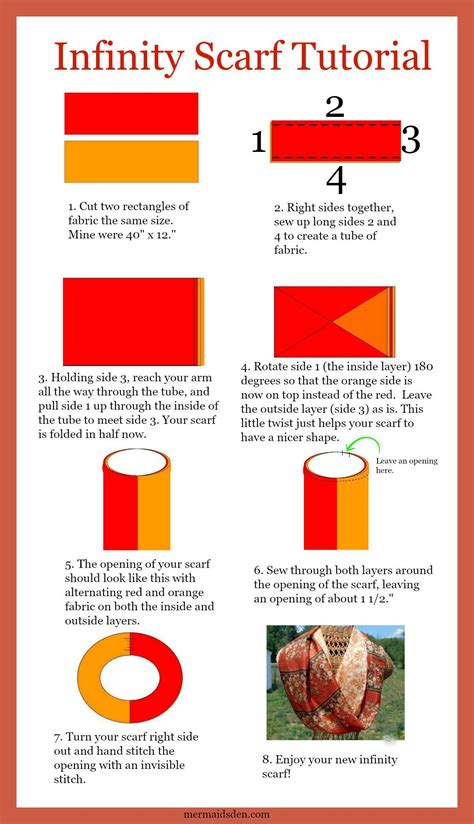 Sewing Infinity Scarf Pattern Free At Mikayla Whish Blog