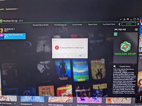 Nucleuscoop Tiny Tina Wonderlands Not Working Error Message