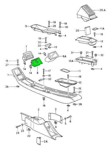 Porsche 964 Centre Console Switch Cover 964552071031dbupper Switch