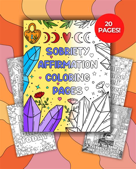 Sobriety Affirmation Coloring Pages Your Sober Pal