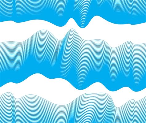 Premium Vector Waves Seamless Pattern Vector Water Runny Curve Lines