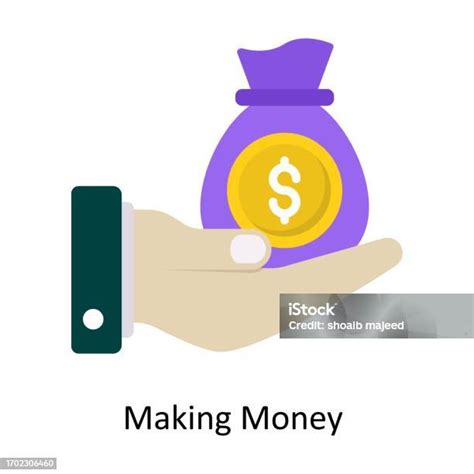 돈 벡터 플랫 아이콘 디자인 일러스트레이션 만들기 흰색 배경에 기호 Eps 10 파일 그래픽 사용자 인터페이스에 대한 스톡 벡터 아트 및 기타 이미지 그래픽 사용자