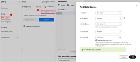 quickly creating a gaussdb dws cluster and importing data for query