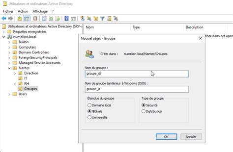 Créer Un Groupe Utilisateurs Dans Active Directory Tutoriel