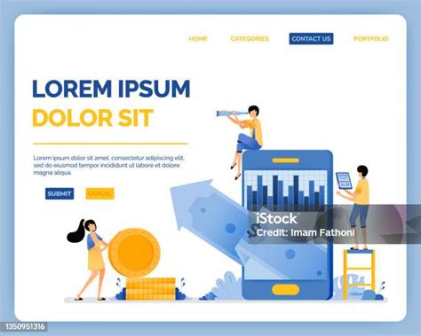 포트폴리오에 대한 투자 가치 의 증가를 분석하고 주식 시장의 이익을 개선하는 설계 벡터 일러스트는 방문 페이지 웹 웹 사이트 모바일 앱 포스터 전단지 Ui Ux에 사용할 수