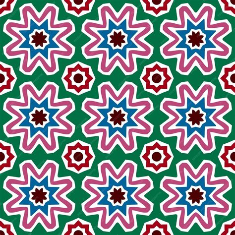Premium Vector Stained Glass Window Seamless Pattern Background