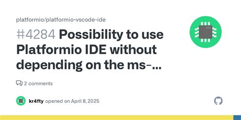 possibility to use platformio ide without depending on the ms vscode