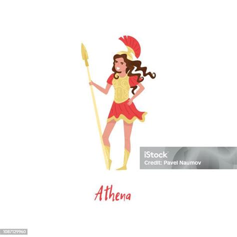 아테나 올림픽 그리스 신들 고 대 그리스 신화 만화 흰색 배경에 문자 벡터 일러스트 레이 션 0명에 대한 스톡 벡터 아트 및 기타 이미지 Istock