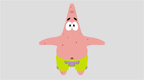 The Spongebob Movie Patrick Scared Download Free 3d Model By Smf Features Developed From