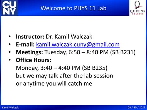 PDF Introduction To PHYS 11 Lab Queens College