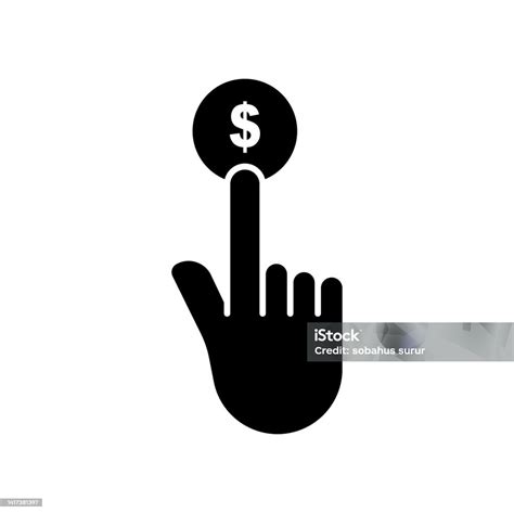 달러로 손 터치 아이콘 자선 사업과 관련된 아이콘 글리프 아이콘 스타일 솔리드 편집 가능한 간단한 디자인 개념에 대한 스톡 벡터 아트 및 기타 이미지 Istock