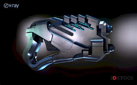 Arc Pistol Mass Effect 3d Stock 3d Models For Professionals