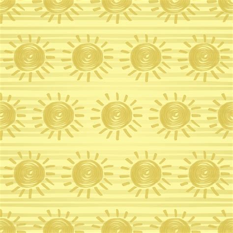 Premium Vector Golden Sun Seamless Pattern
