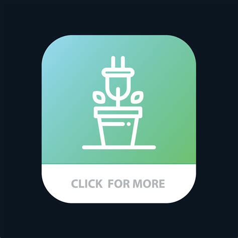 Plug Plant Technology Mobile App Button Android And Ios Line Version