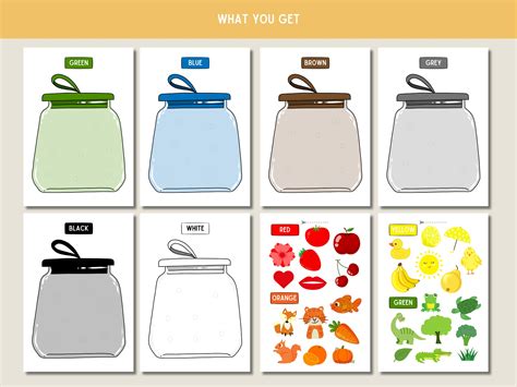 11 Color Matching Jars Color Sorting Jars Color Sorting Game Color Matching Color Activity
