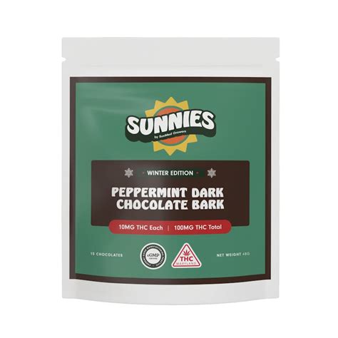 Peppermint Dark Chocolate Bark 100mg Sunmed Growers