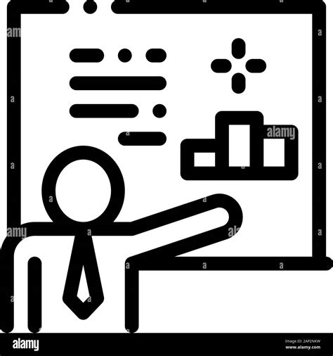 Man Presentation Icon Vector Outline Illustration Stock Vector Image And Art Alamy