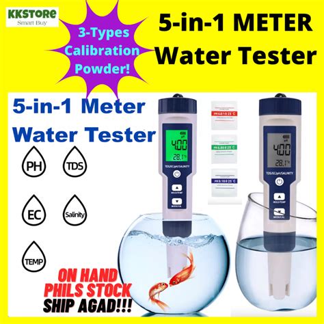 Ph Meter Hydroponics Portable 5 In 1 Ph Ec Tds Temp Salinity 4 In 1 Ph