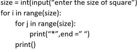 Square And Triangle Patterns In Python Explanation Learning Monkey