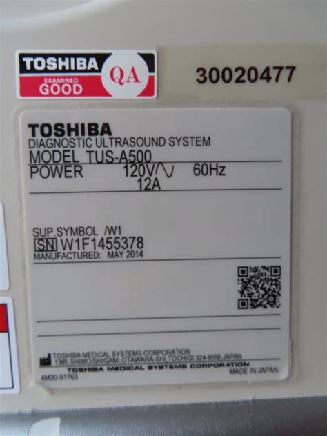 Toshiba Aplio 500 Tus A500 Diagnostic Ultrasound W Probes For Sale