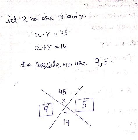 [solved] write two numbers that multiply to the value on top and add to