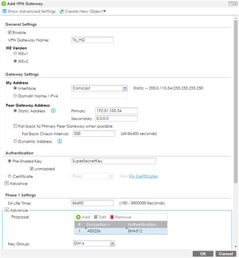 ATP VPN USG FLEX How To Manually Configure A Site To Site VPN Tunnel Zyxel Support Campus USA