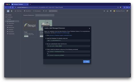 Installing Extensions Fleetbase
