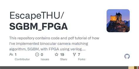 GitHub EscapeTHU SGBM FPGA This Repository Contains Code And Pdf Tutorial Of How I Ve