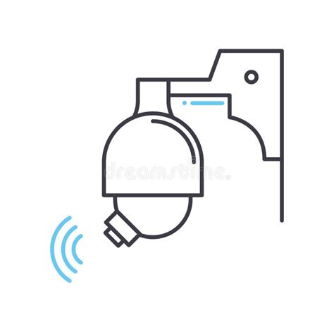 Surveillance Security Line Icon Outline Symbol Vector Illustration Concept Sign Stock Vector