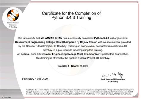 Amzad Khan On Linkedin Developer Coding Spokentutorial Iitbombay Python