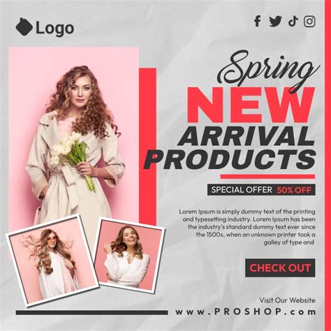 Spring New Arrival Products Template Postermywall
