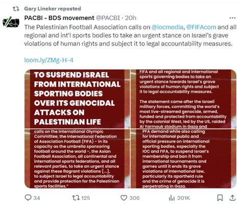 Bbc Must Reprimand Gary Lineker Over Israel Tweet Says Ex Boss