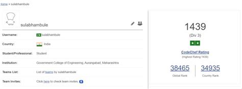 My Coding Journey Reaches 2 Star Rating On Codechef Sulabh Ambule