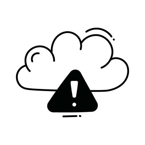 Cloud Error Doodle Icon Design Illustration Ecology Symbol On White Background Eps 10 File