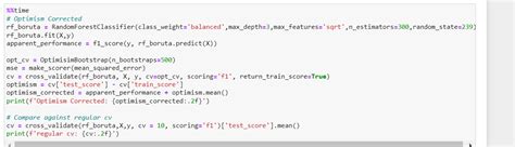 Machine Learning Bootstrap Optimism Corrected Results