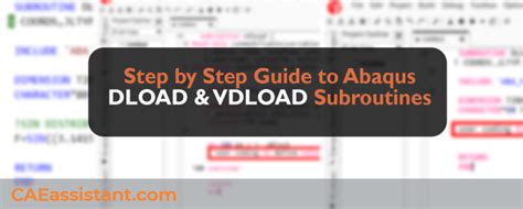 Abaqus Dload And Vdload Subroutines Step By Step Guide