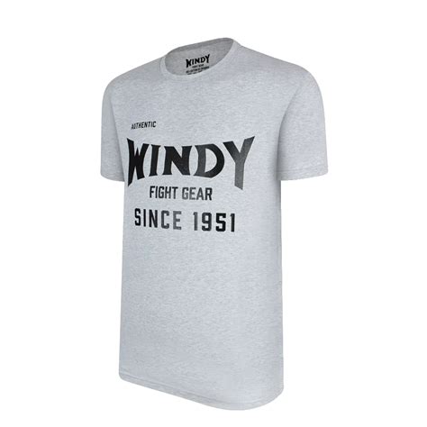 Classic Windy Grey T Shirt Windy Fight Gear