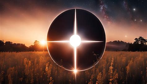 Eclipse With Spiritual Symbols Premium Ai Generated Image