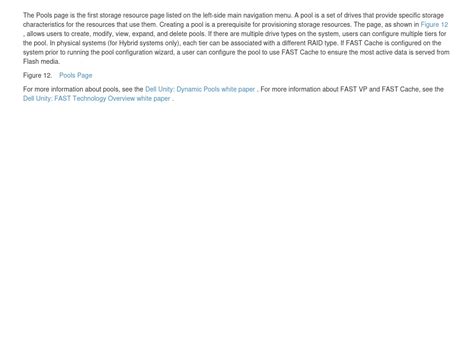Pools Dell Unity Unisphere Overview Dell Technologies Info Hub