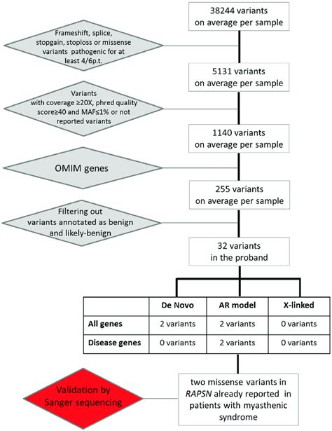 Flowchart Illustrating Filtering Process And Variants Selection Used To