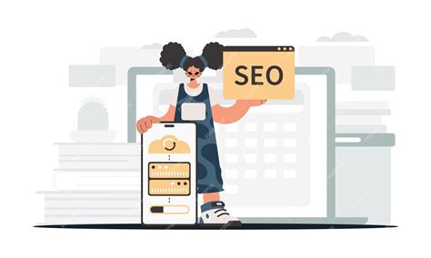 Premium Vector The Flooding Lady Is Holding A Information Cloud And A Server Synchronization