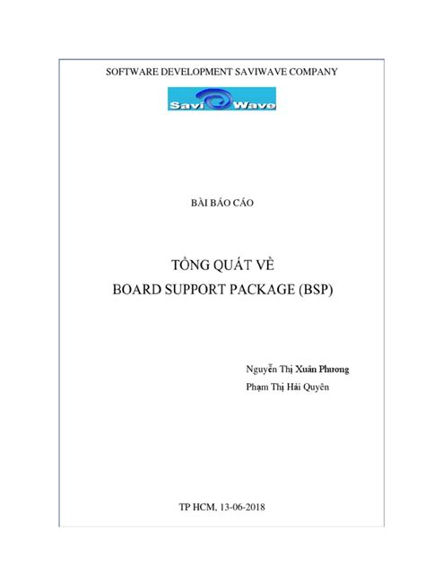 Board Support Package Bsp Pdf