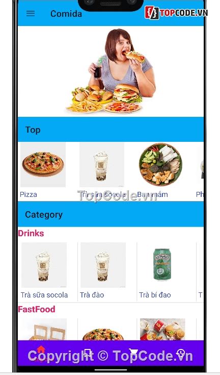 Full Source Code App Mobile đặt đồ ăn Java Androidsqlite Firebasepaypal