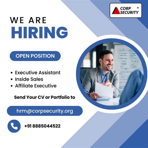 Swetha Verma On Linkedin Corpsecurity International Is Hiring Open Positions Executive