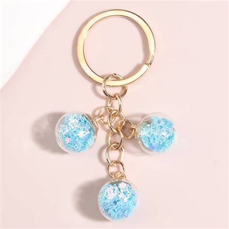 Badu Bg Нов ключодържател с дизайн на бижута Цветни пентаграми от стъклени мъниста Ключодържател