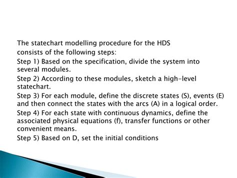 Ppt Statechart Based Representation Of Hybrid Controllers For