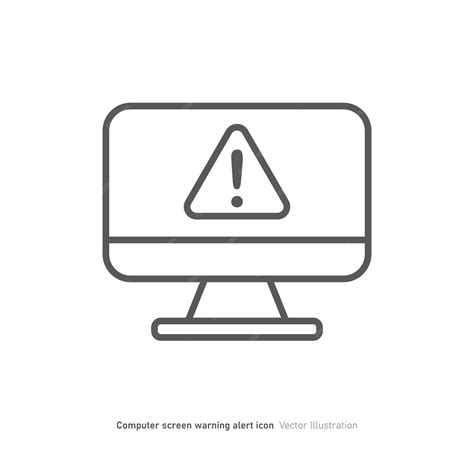 Premium Vector Computer Screen Warning Computer Error Warnings Unavailable Page Vector