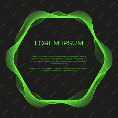 Premium Vector Gradient Color Wavy Lines Frame